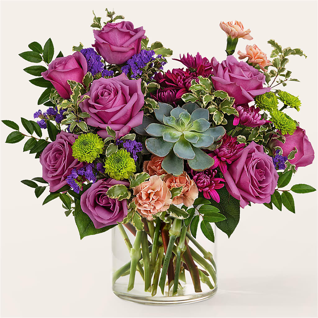 You're a Gem Bouquet – green, lavender, purple flower arrangement ...