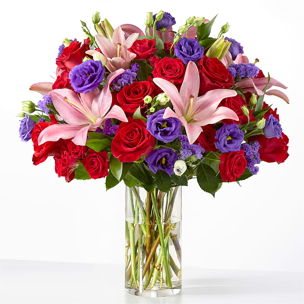 Truly Stunning Bouquet – pink, purple, red flower arrangement ...