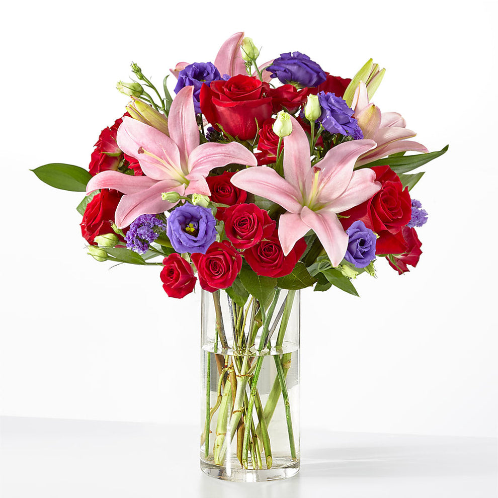 Truly Stunning Bouquet – pink, purple, red flower arrangement ...